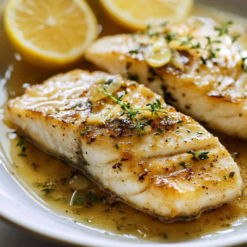 Garlic Butter Seared White Fish