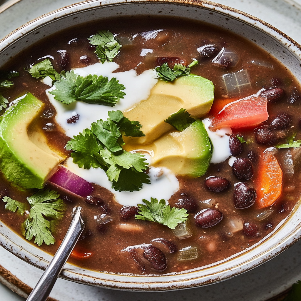 Black Bean Soup in Juneteenth