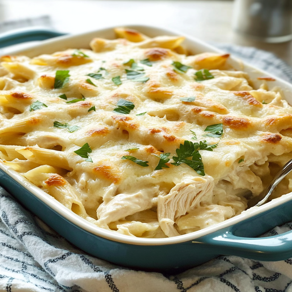 Chicken Alfredo Bake