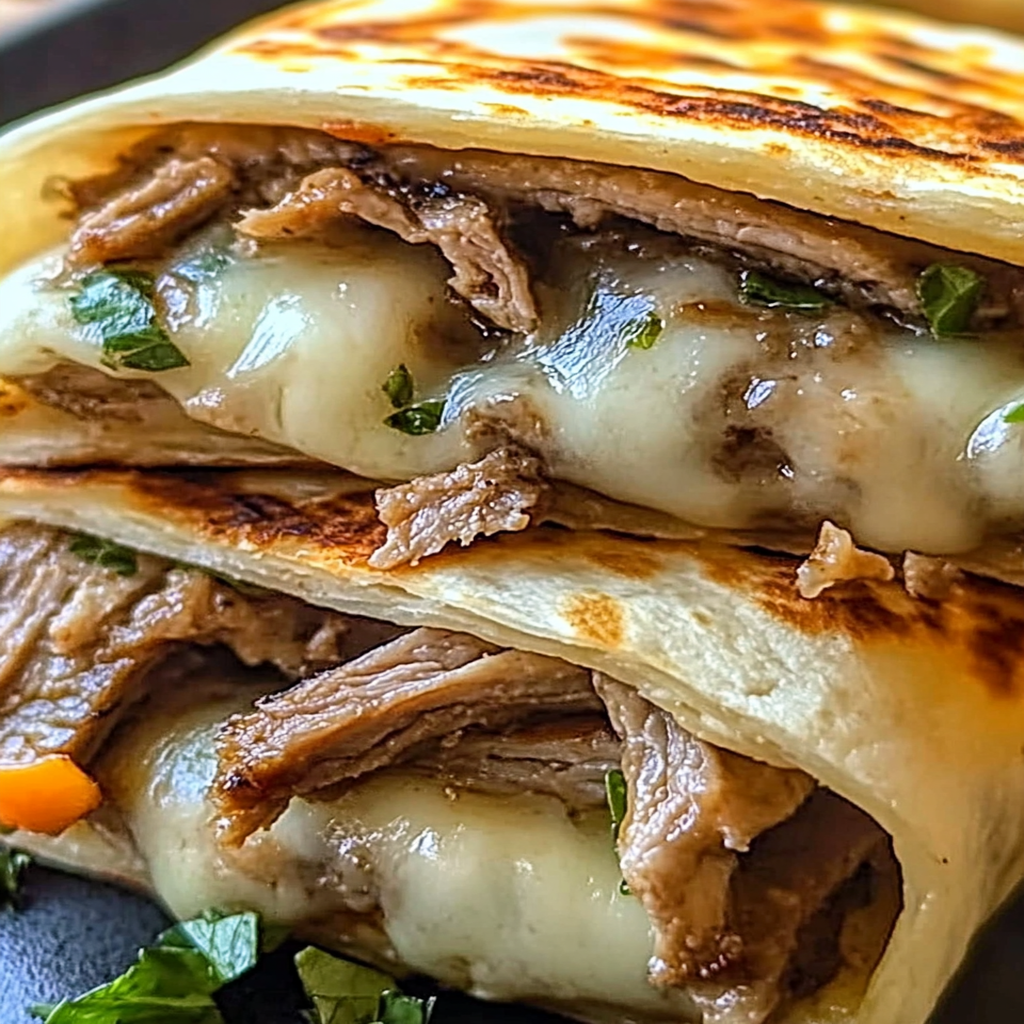 Crispy Philly Cheesesteak Grilled Wraps