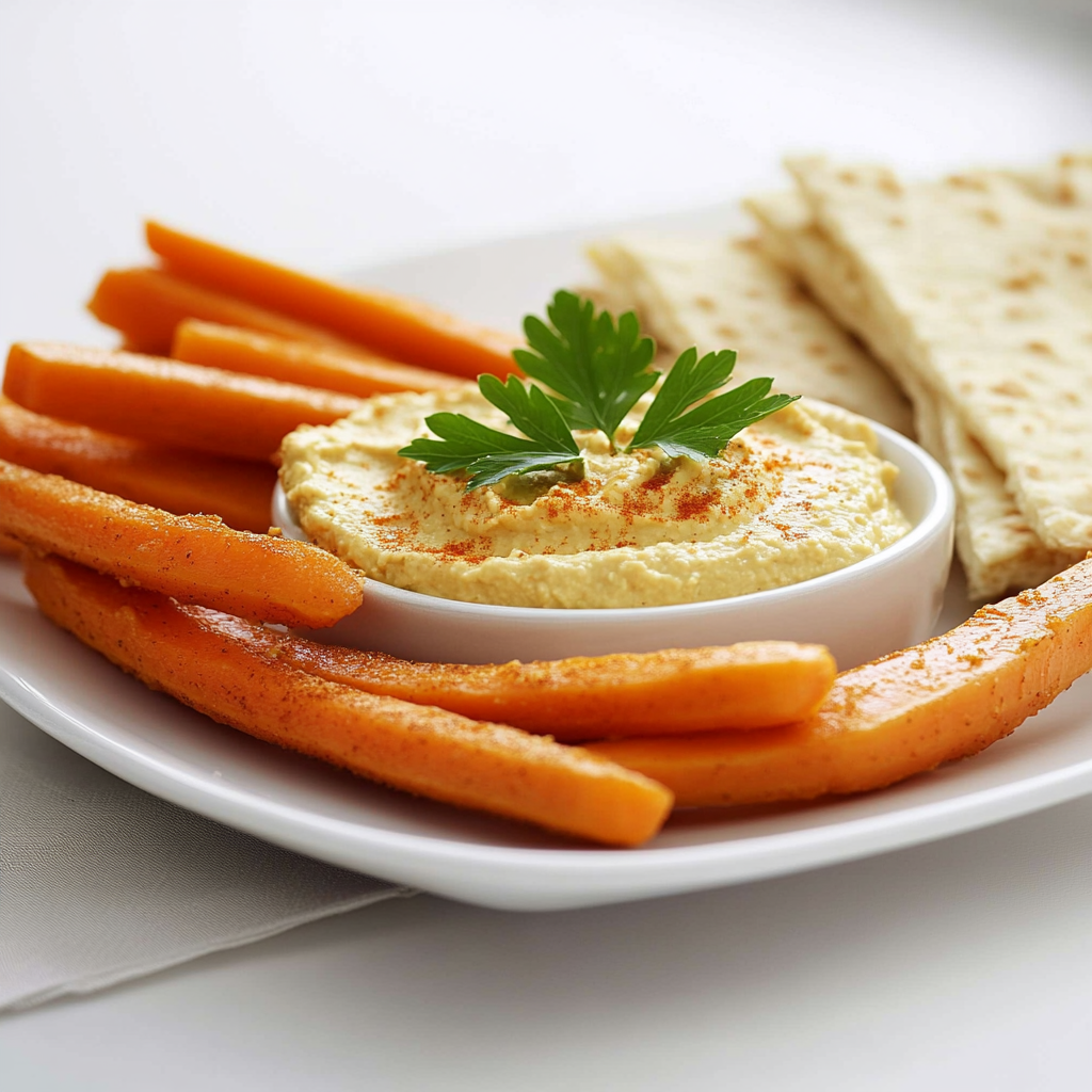 Carrot Sticks with Hummus