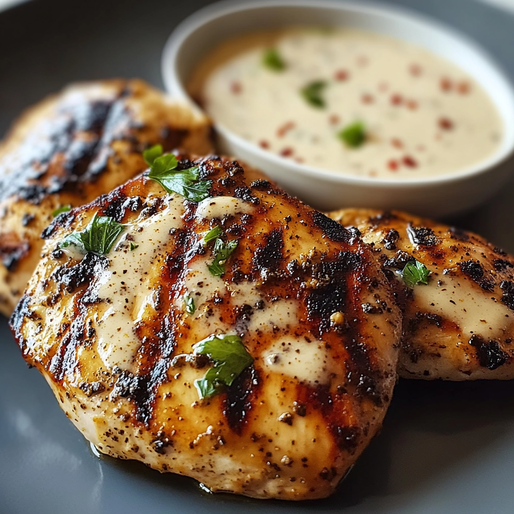 Cajun Grilled Chicken with Alabama White Sauce