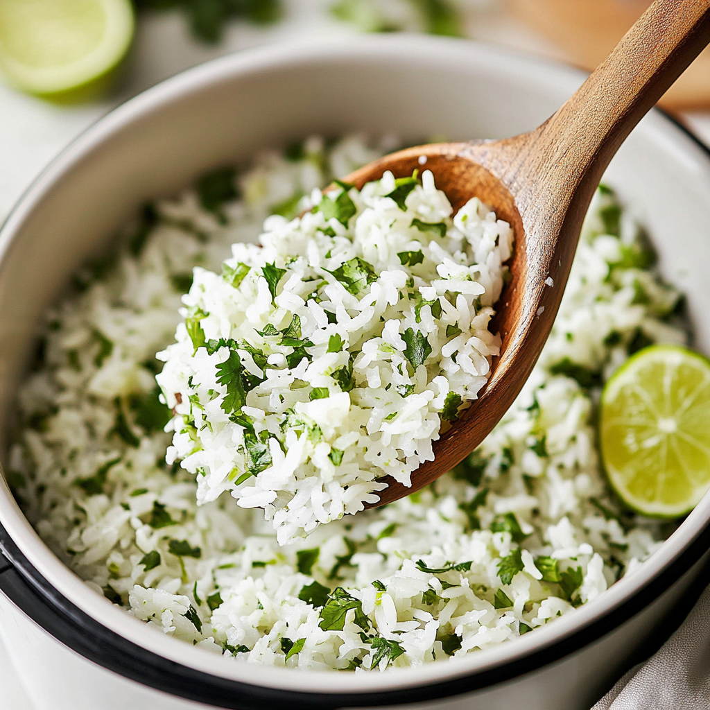 Cilantro Lime Rice in a Rice Cooker