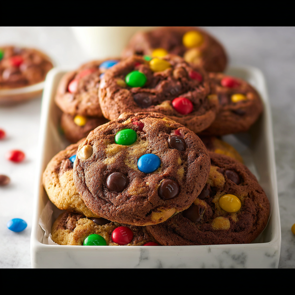 Irresistible Soft Chewy Peanut Butter M&M Cookies