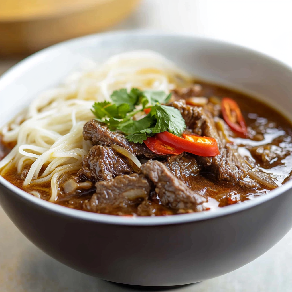 Satay Beef Noodle Soup