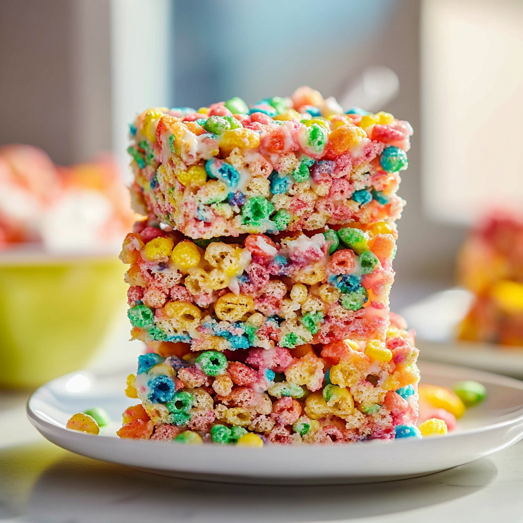 Fruity Pebbles Rice Crispy Treats